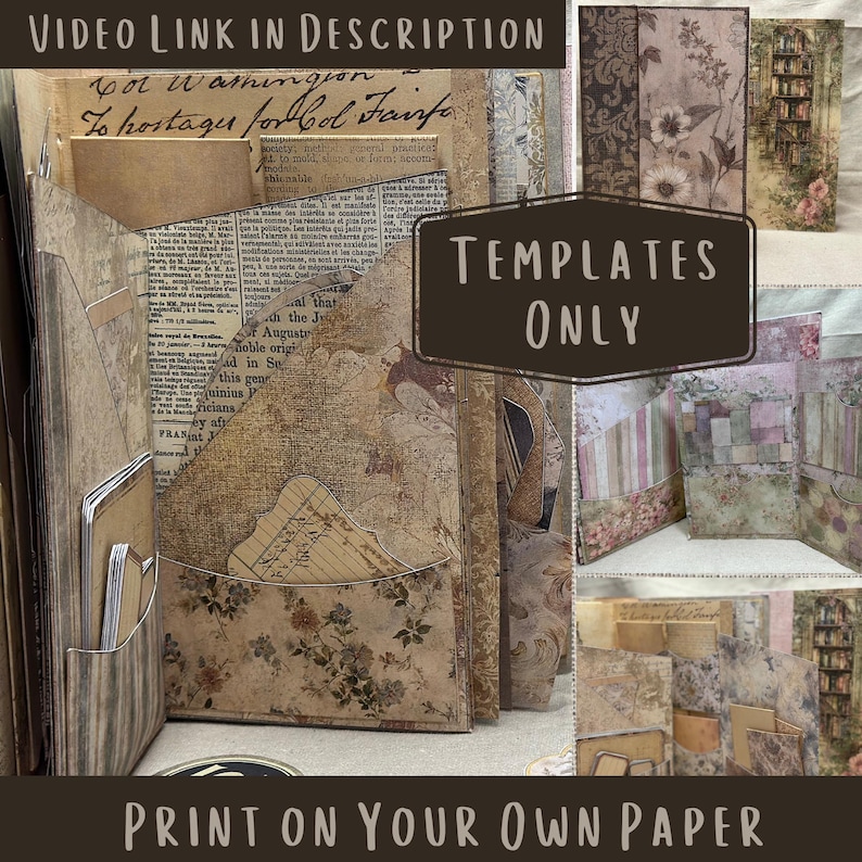 Ephemera Stash Journal Printable Templates DIY Ephemera Holder for Junk ...