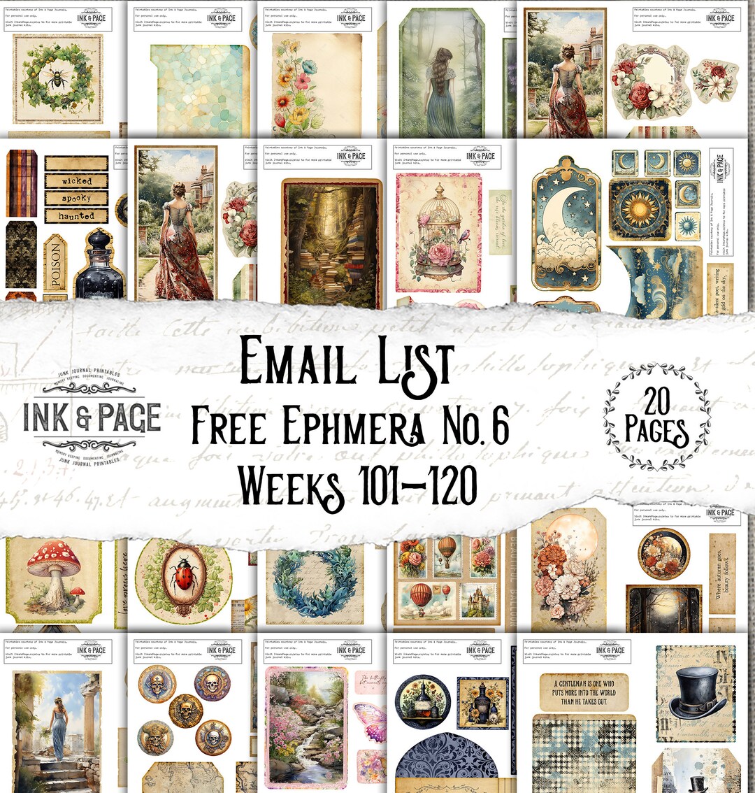 Printable Junk Journal Free Ephemera Labels Printable Tags Freebies ...