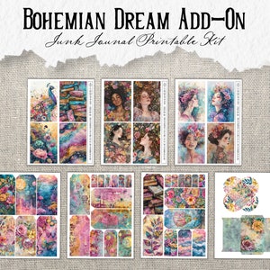 Bohemian Dream Junk Journal Printable Ephemera Digital Pockets ...