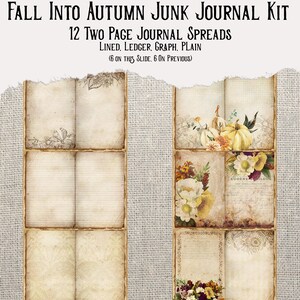 Fall Into Autumn Printable Junk Journal Kit, Pumpkins, Autumn Quotes ...