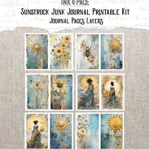 Sun Junk Journal Printable Kit Celestial Digital Download Sunstruck ...