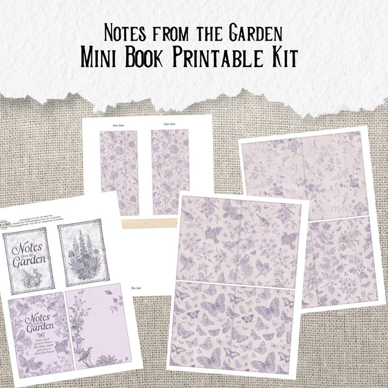 Notes From the Garden Spring Mini Book Printable Junk Journal 4x5 ...