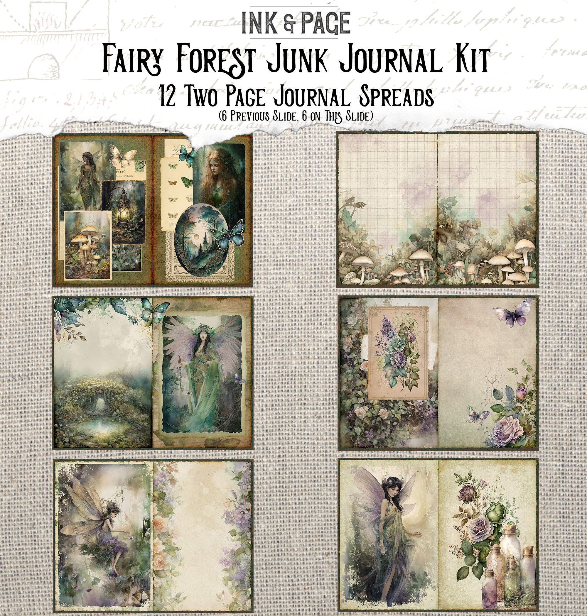Fairy Forest Junk Journal Printable Kit Magical Fantasy Ephemera ...