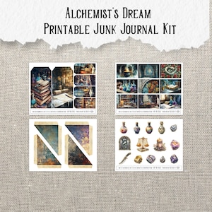 Alchemist's Dream Junk Journal Printable Kit Mysterious Digital ...