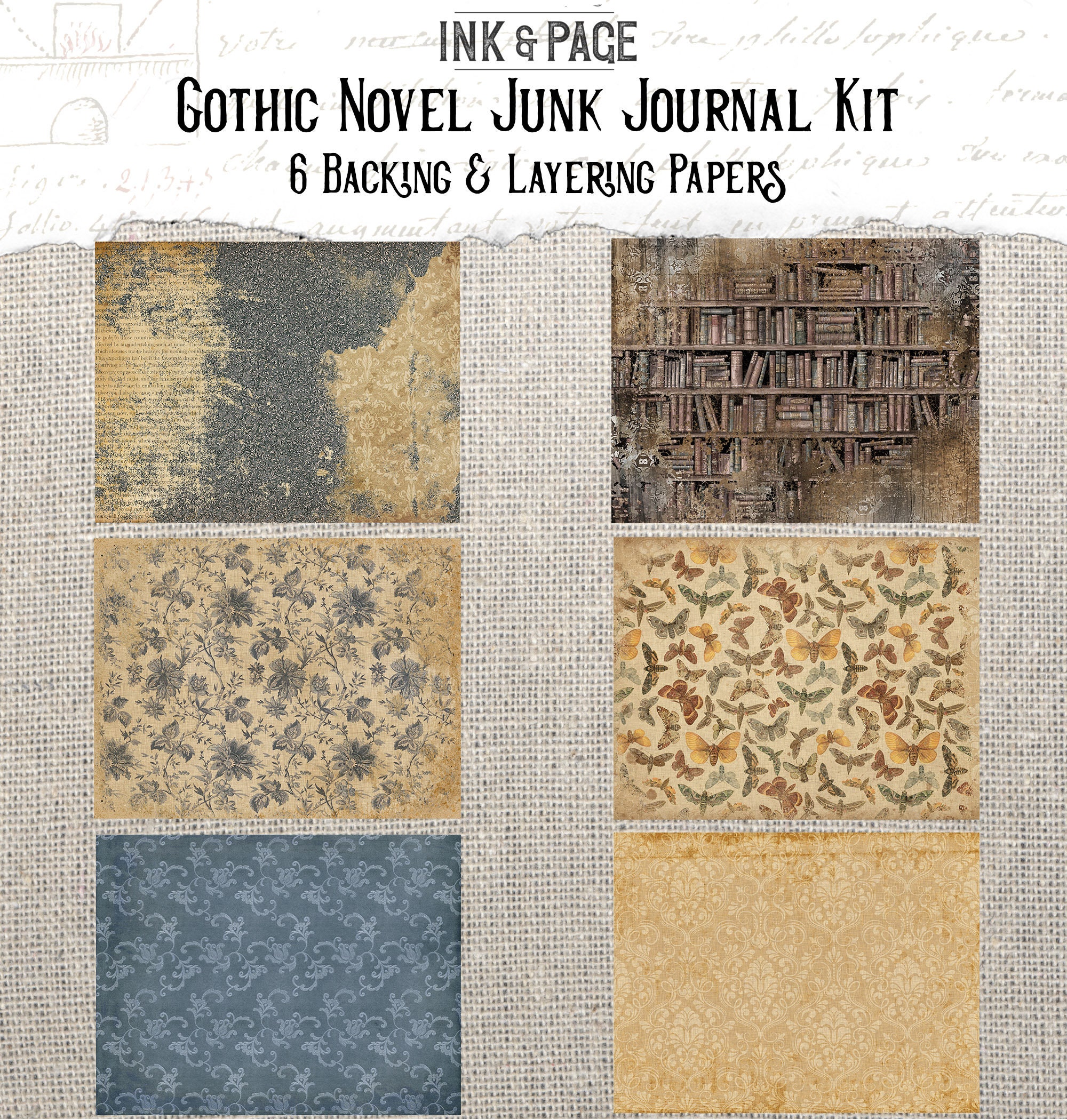 Gothic Novel Junk Journal Printable Kit Dark Academia Digital - Etsy