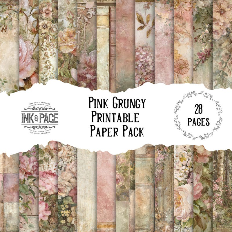 Vintage Rose Paper Pack - Etsy
