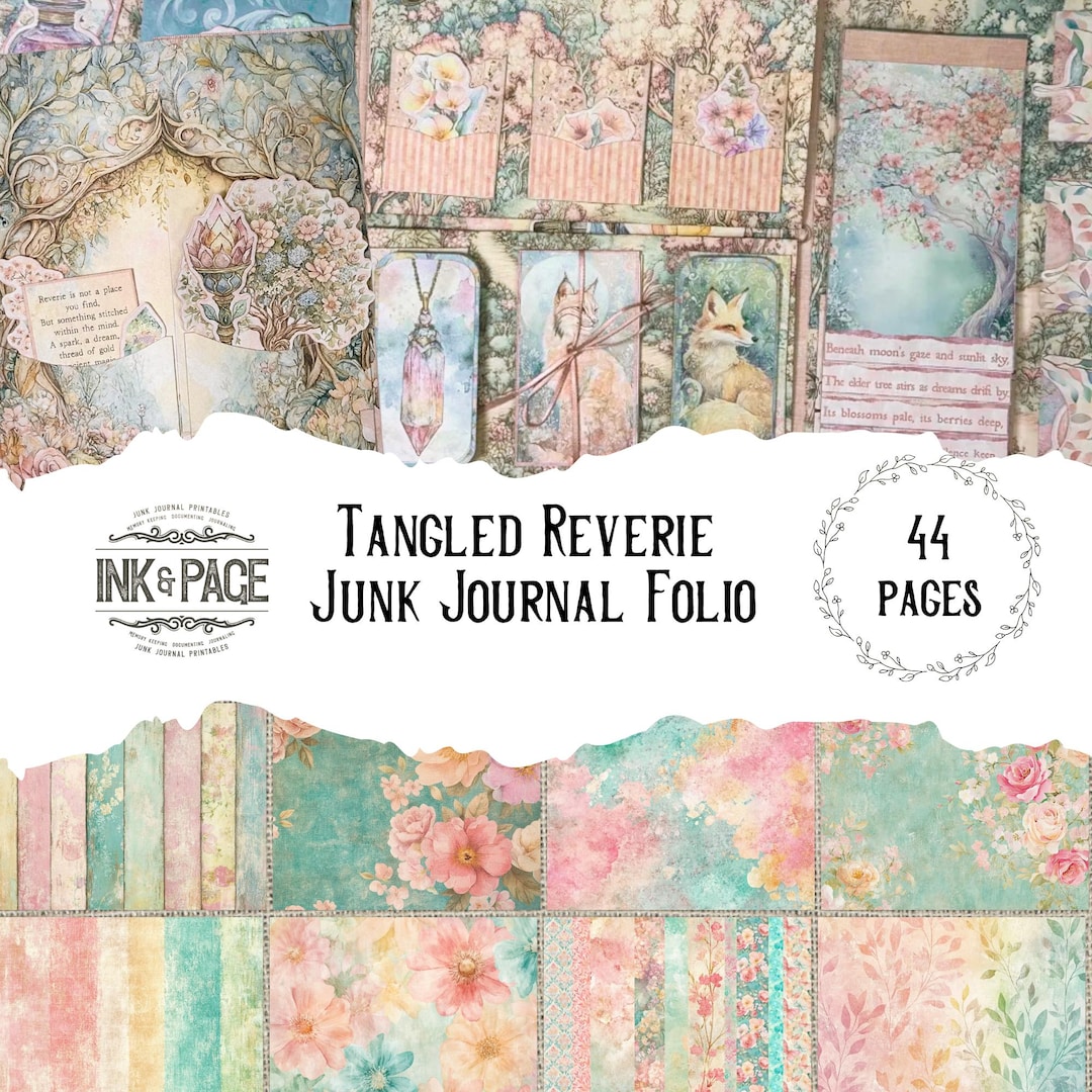 Tangled Reverie Printable Folio Junk Journal Digital Download Magical ...