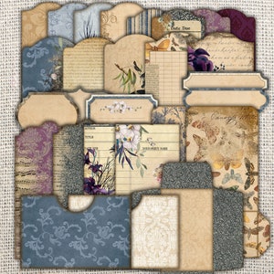 Gothic Novel Printable Tags, Pockets, Labels, Ephemera Pack, Dark ...