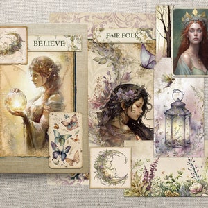 Fairy Queen Junk Journal Printable Kit Fairytale Fantasy Digital ...