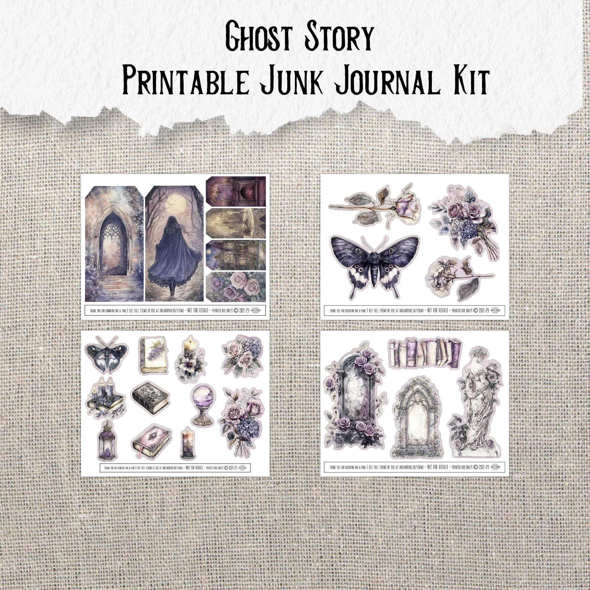 Ghost Story Junk Journal Printable Kit Haunted House Digital Download ...