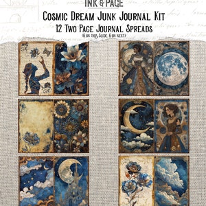 Cosmic Dream Junk Journal Printable Kit Celestial Digital Download ...