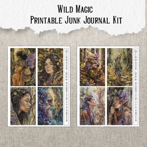 Wild Magic Junk Journal Printable Kit Celtic Digital Download Herbal ...