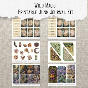 Wild Magic Junk Journal Printable Kit Celtic Digital Download Herbal ...