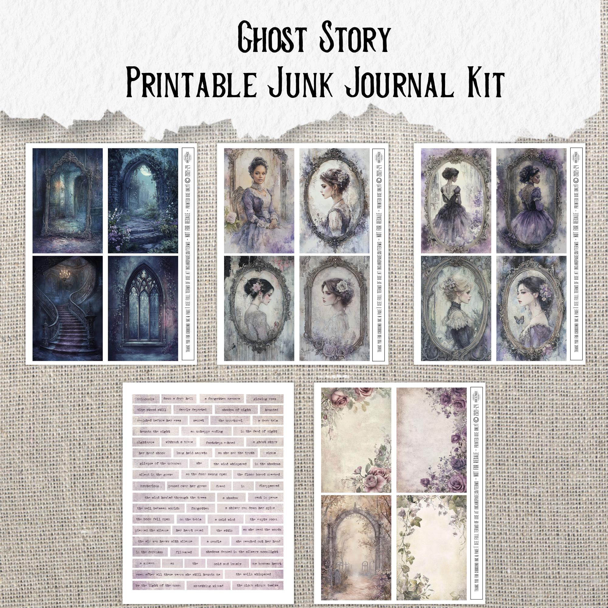 Ghost Story Junk Journal Printable Kit Haunted House Digital Download ...