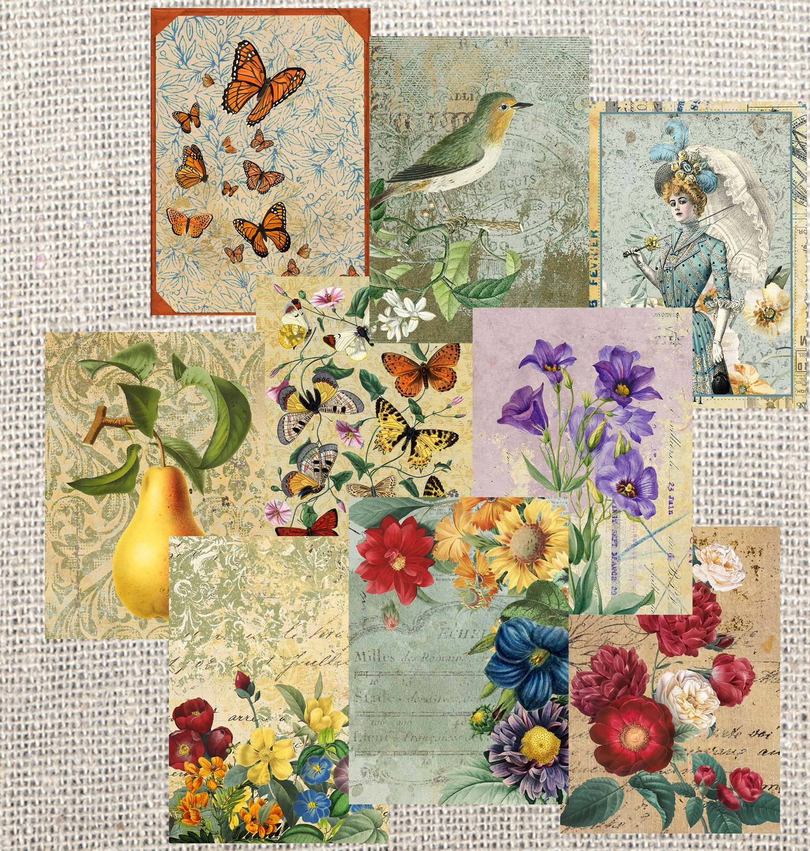 True Colors Rainbow Artist Trading Cards Printable Atcs Junk | Etsy