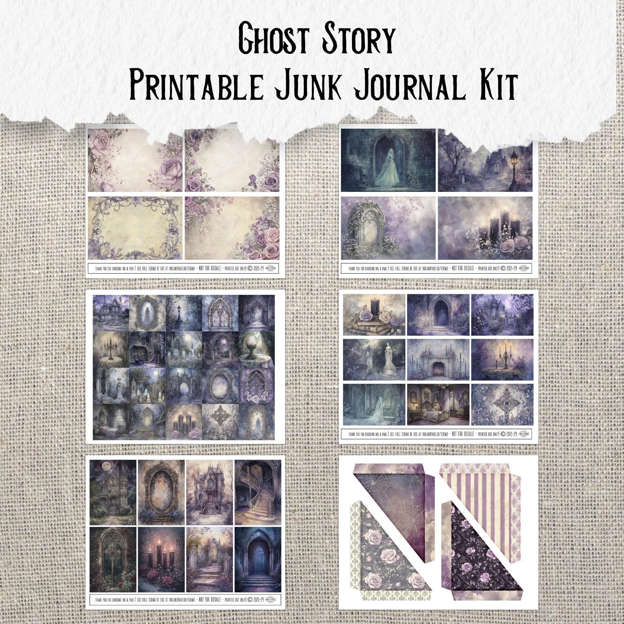 Ghost Story Junk Journal Printable Kit Haunted House Digital Download ...