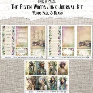 Elf Junk Journal Printable Kit Fantasy Digital Download Fae Ephemera ...