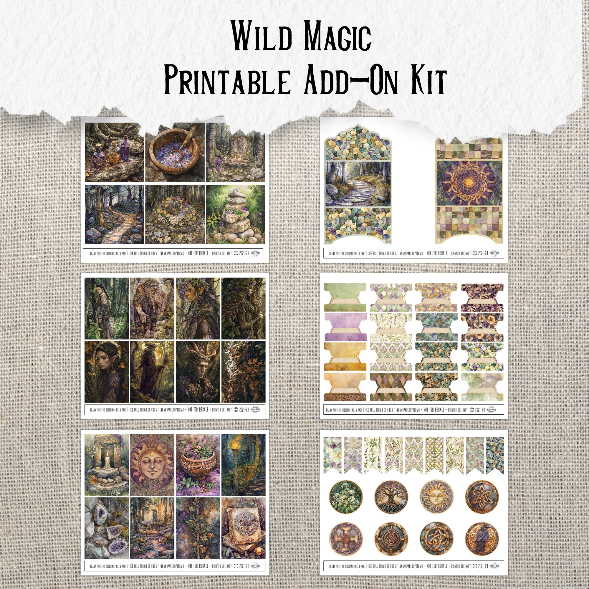 Wild Magic Printable Add-on Ephemera Celtic Junk Journal Ancient Wisdom ...