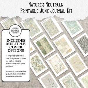 Nature's Neutrals Mega Junk Journal Printable Kit Huge Nature Digital ...
