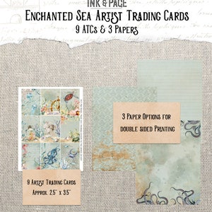 Enchanted Sea Artist Trading Cards, Printable Atcs, Junk Journal ...