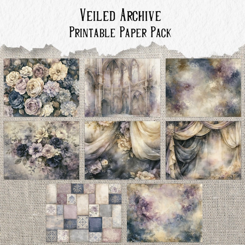 Veiled Archive Printable Paper Pack | Dark Academia Digital Download ...
