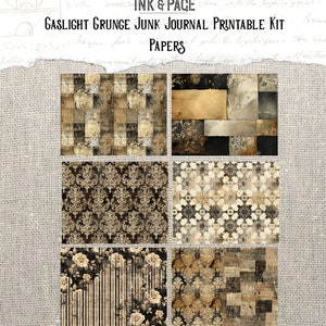 Gaslight Grunge Junk Journal Printable Kit Victorian Digital Download ...