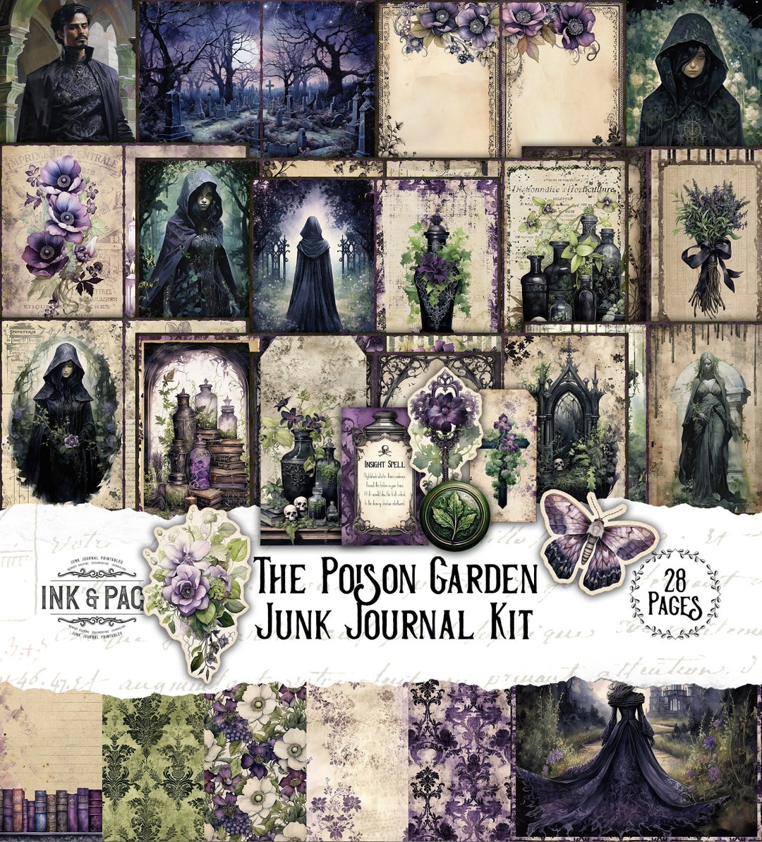 The Poison Garden Junk Journal Printable Kit Gothic Digital Download ...