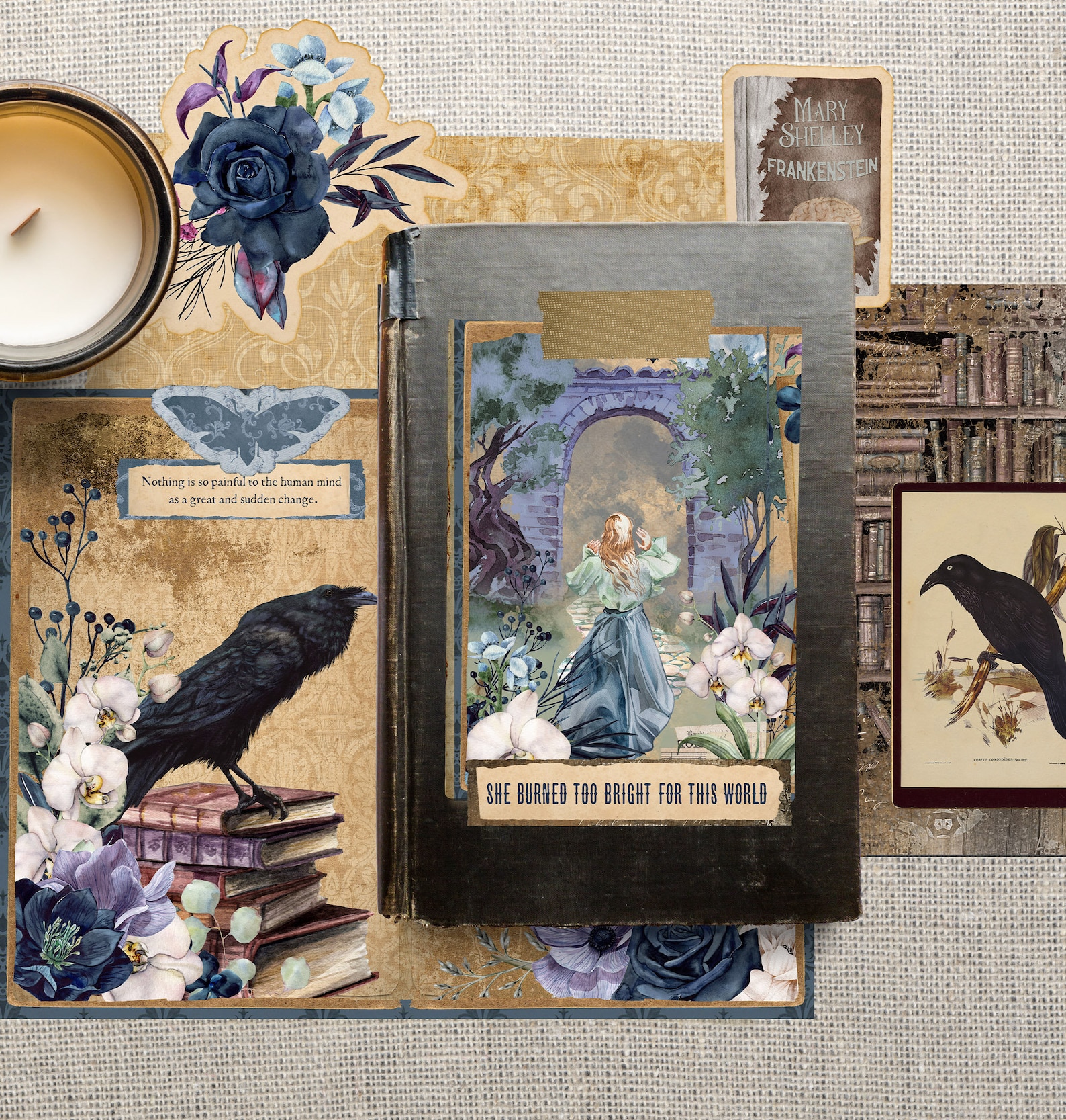 Gothic Novel Junk Journal Printable Kit Dark Academia Digital - Etsy