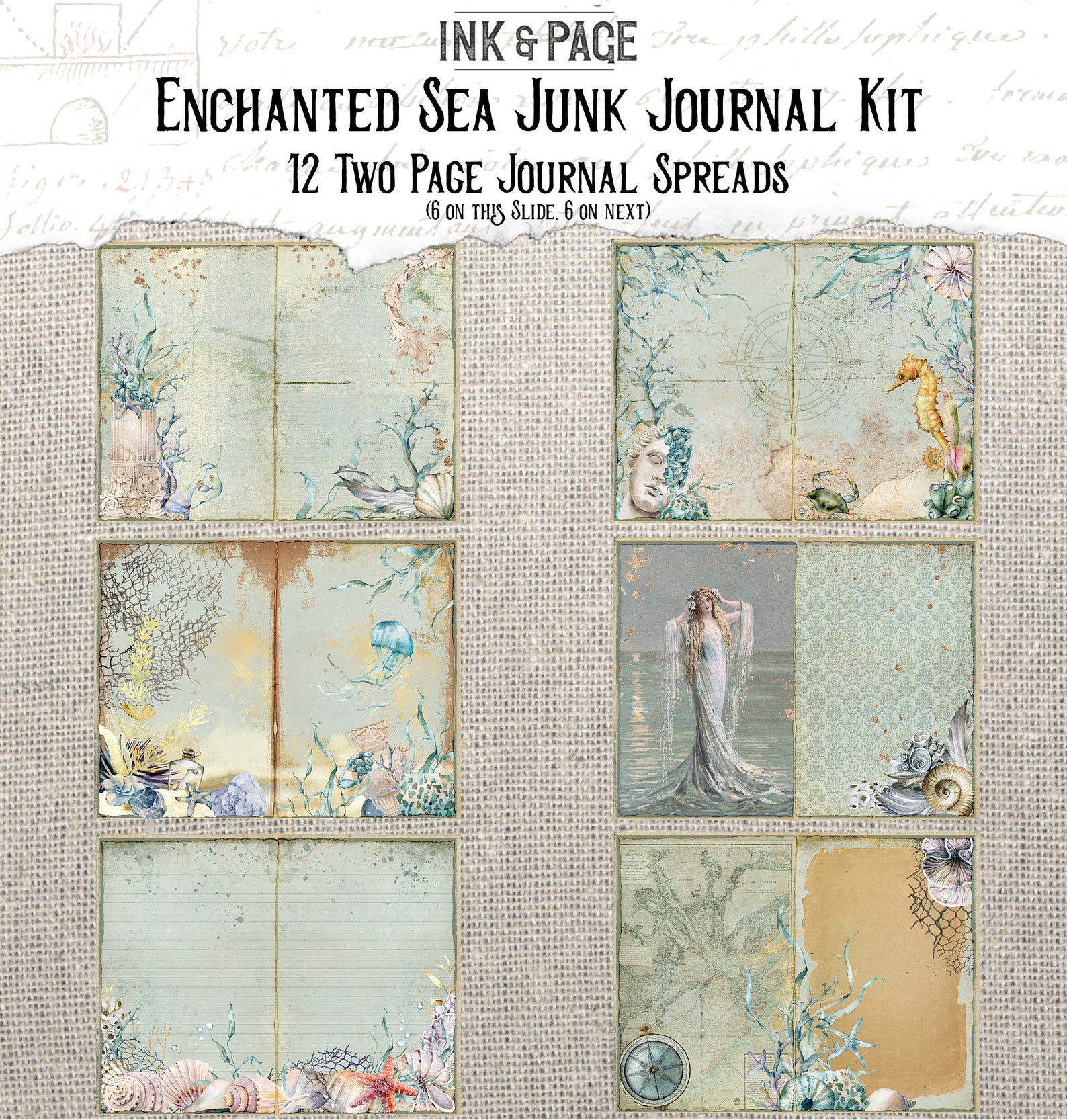 Enchanted Sea Junk Journal Printable Kit Vintage Ocean - Etsy