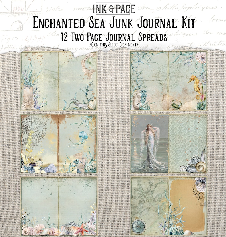 Enchanted Sea Junk Journal Printable Kit Vintage Ocean - Etsy