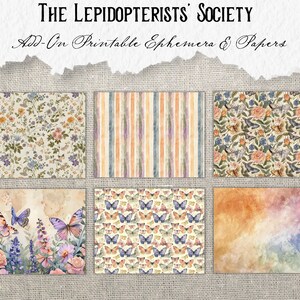 The Lepidopterists' Society Butterfly Printable Ephemera Junk Journal ...