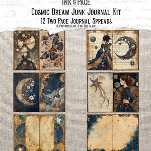 Cosmic Dream Junk Journal Printable Kit Celestial Digital Download ...