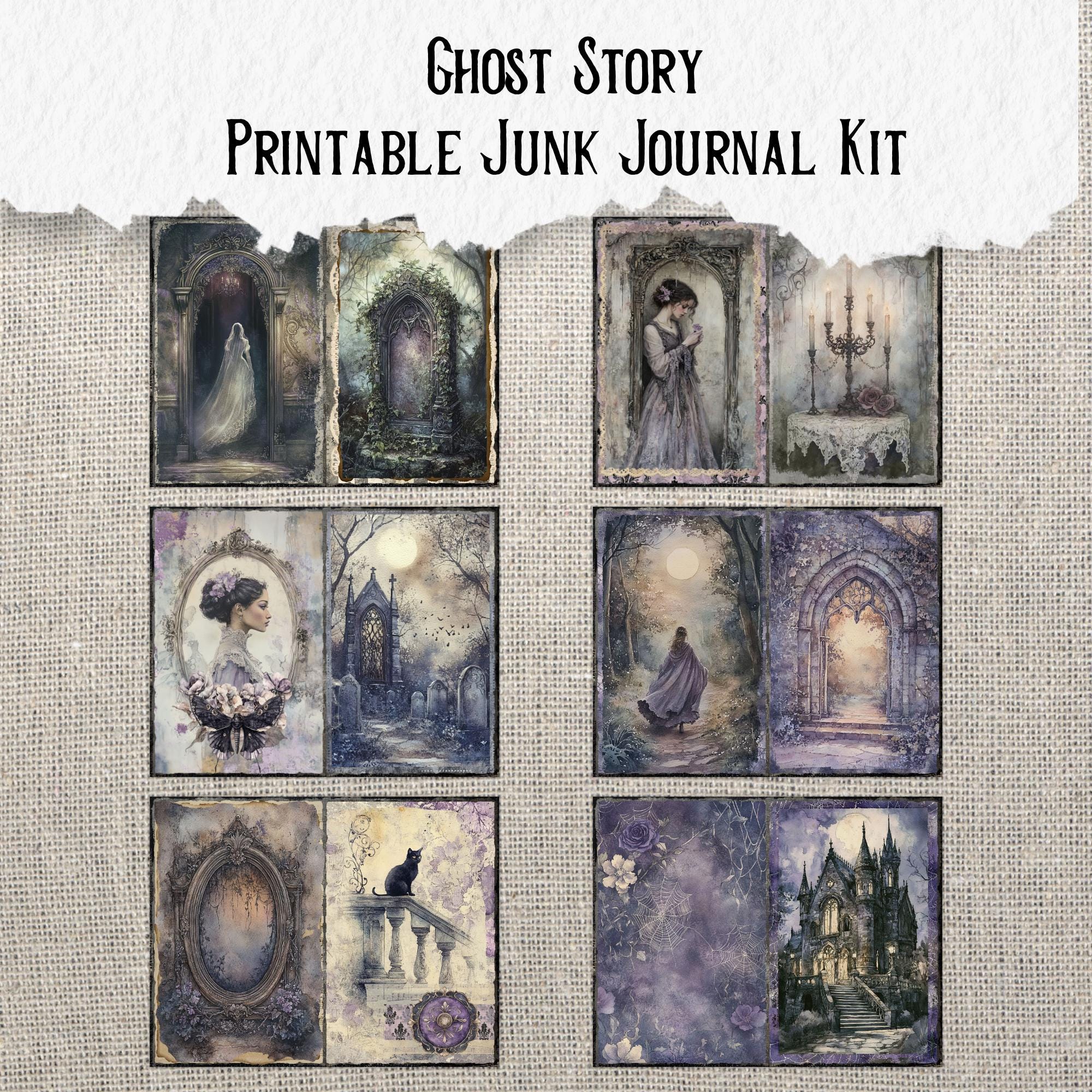 Ghost Story Junk Journal Printable Kit Haunted House Digital Download ...