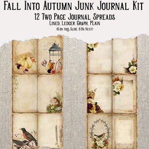 Fall Into Autumn Printable Junk Journal Kit, Pumpkins, Autumn Quotes ...