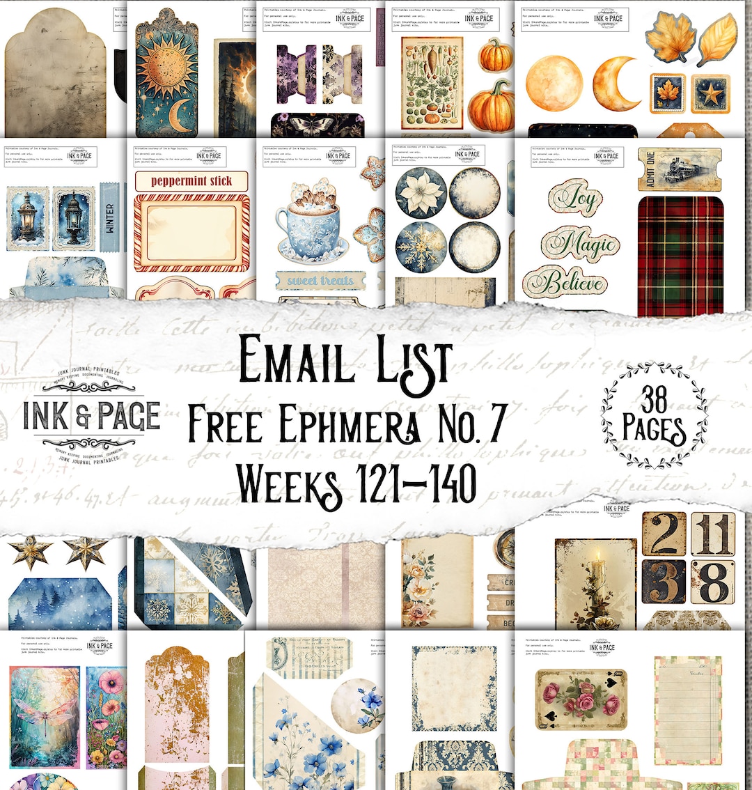 Printable Junk Journal Free Ephemera Labels Printable Tags Freebies ...
