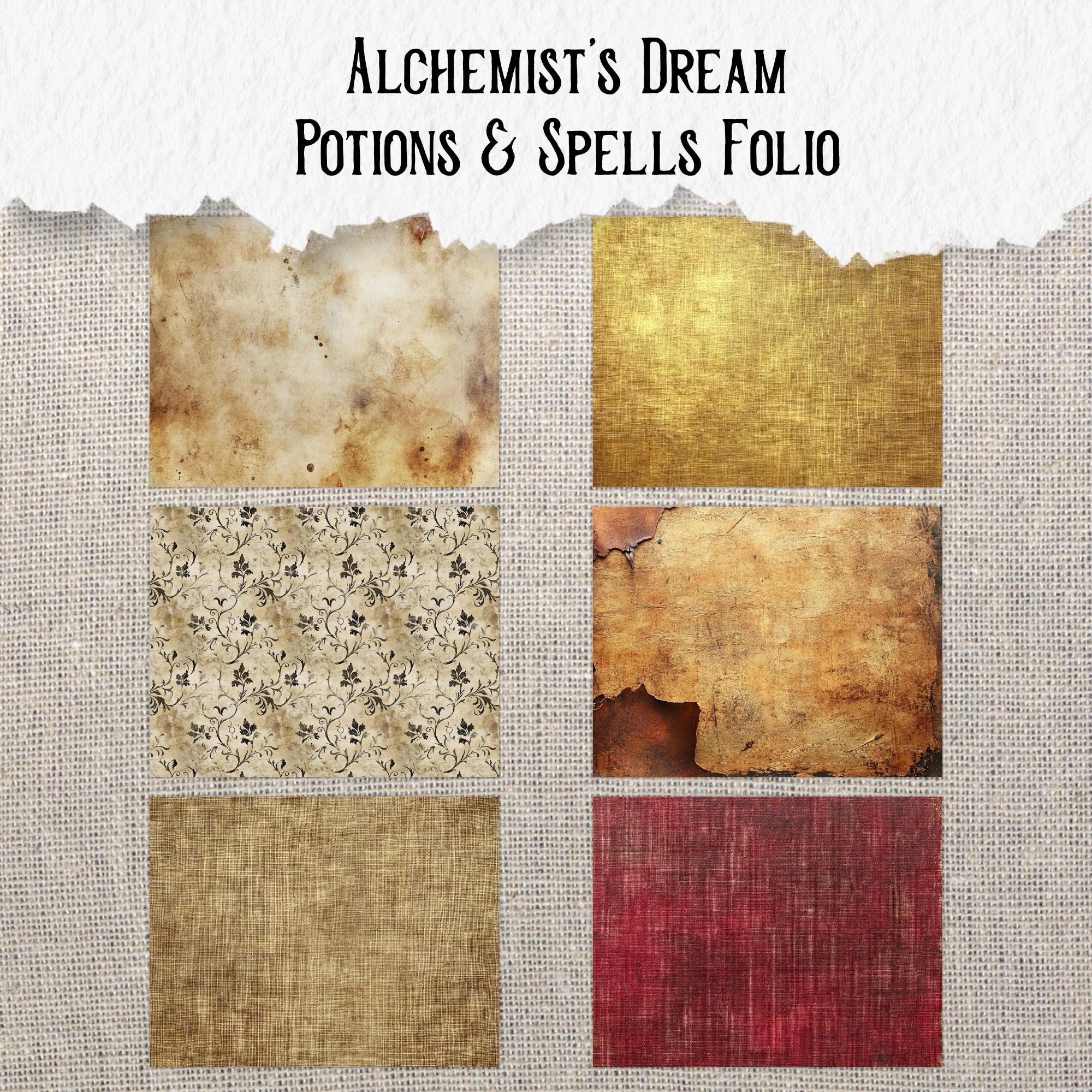 Alchemists Dream Potions and Spells Folio Wizard Junk Journal Printable ...