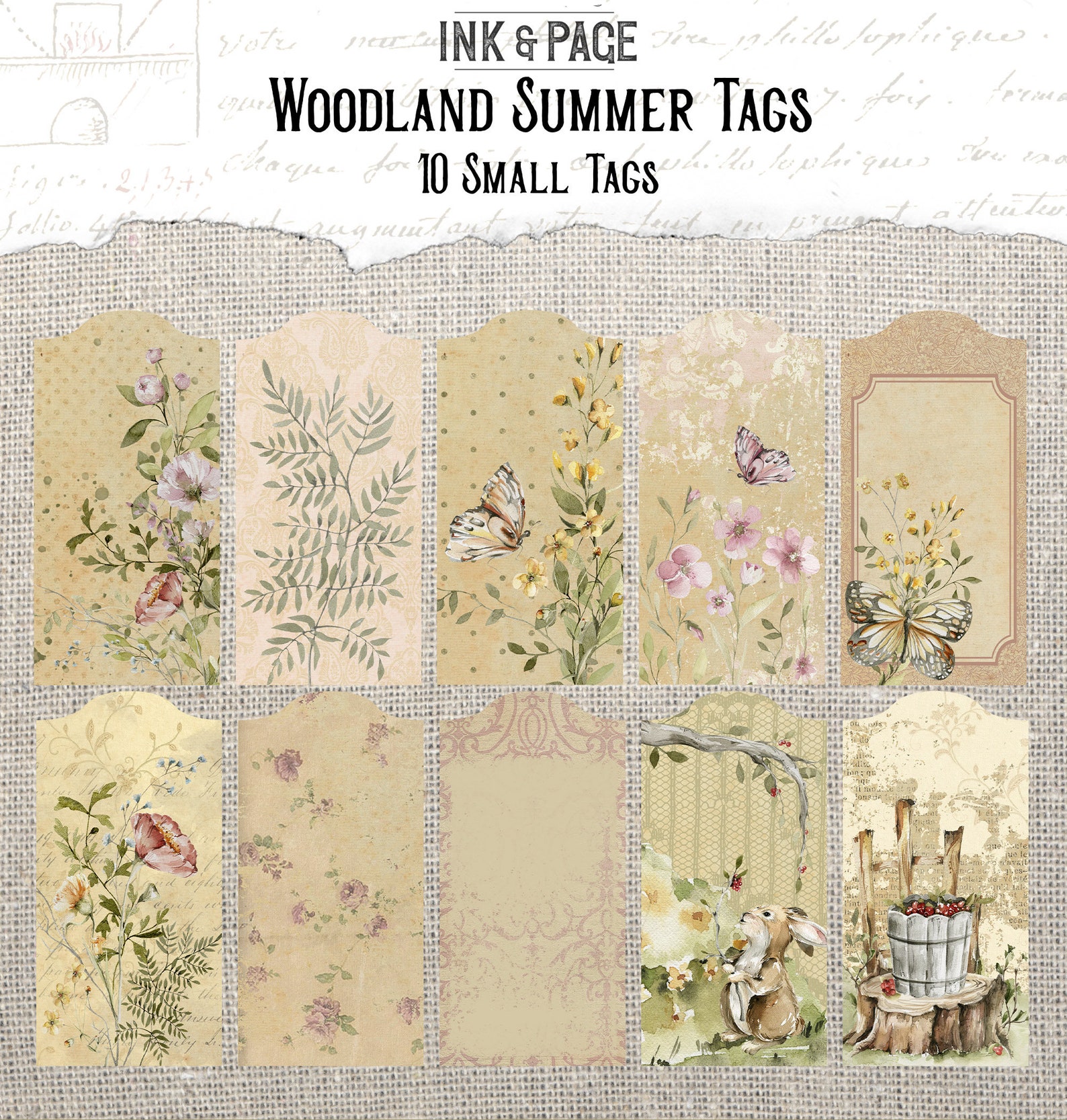 Woodland Summer Tags Forest Printable Junk Journal Ephemera - Etsy