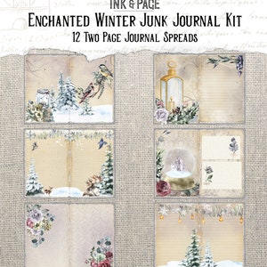 Enchanted Winter Junk Journal Printable Kit, Digital Download, Woodland ...
