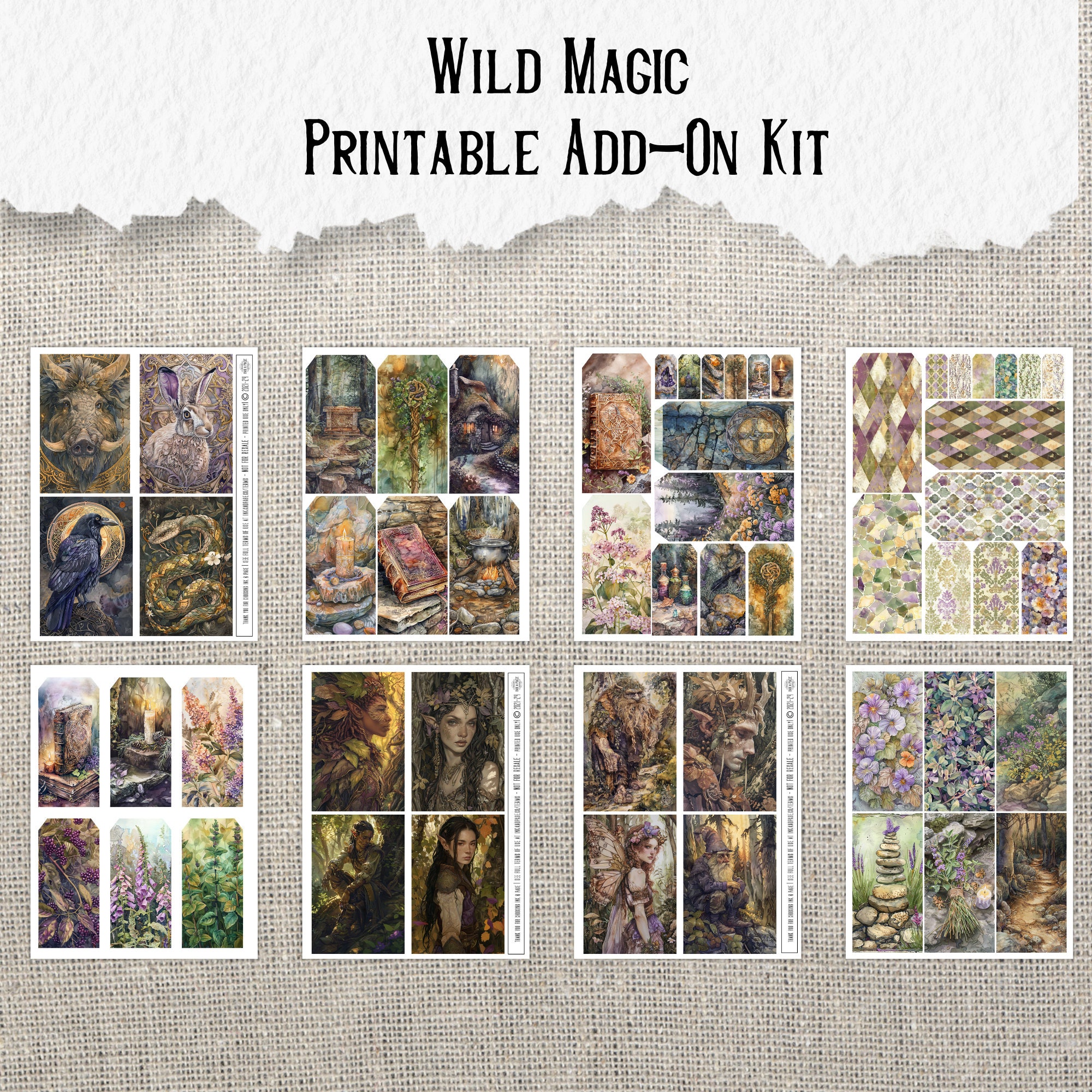 Wild Magic Printable Add-on Ephemera Celtic Junk Journal Ancient Wisdom ...