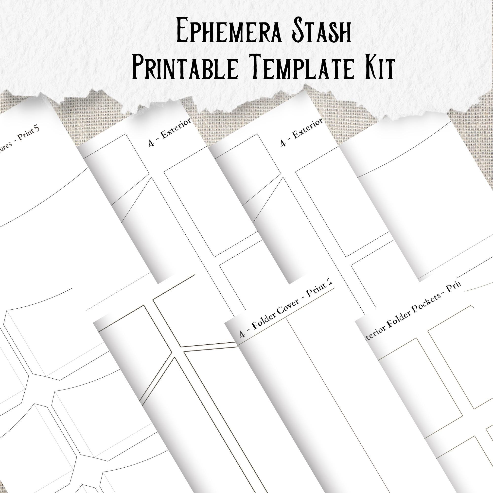 Ephemera Stash Journal Printable Templates DIY Ephemera Holder for Junk ...