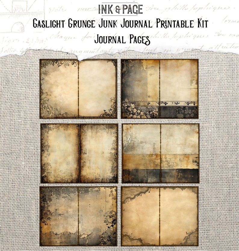 Gaslight Grunge Junk Journal Printable Kit Victorian Digital Download ...