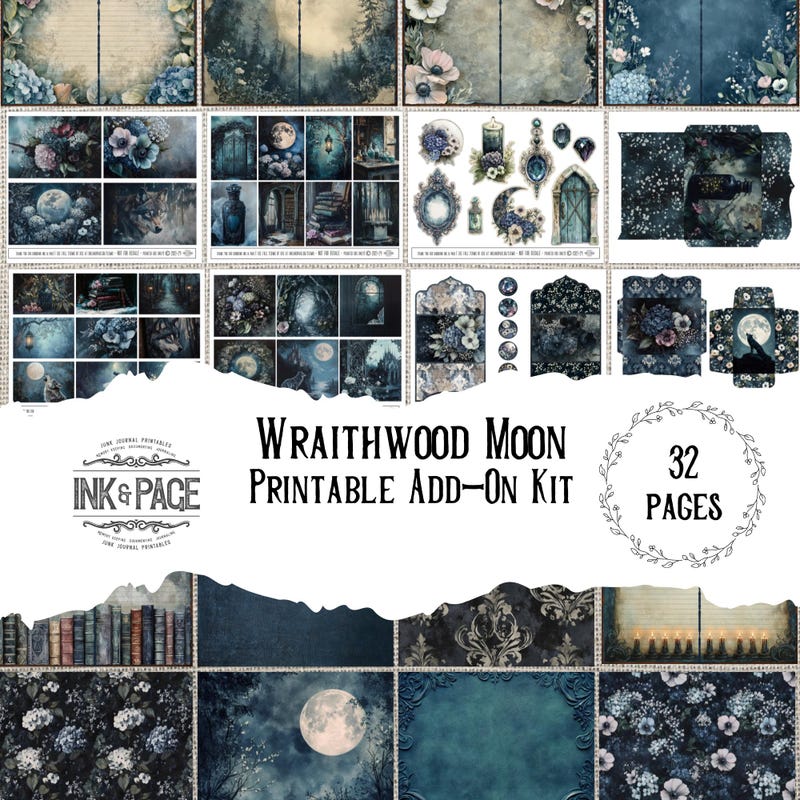 Dark Blue Moon Canvas - Etsy UK