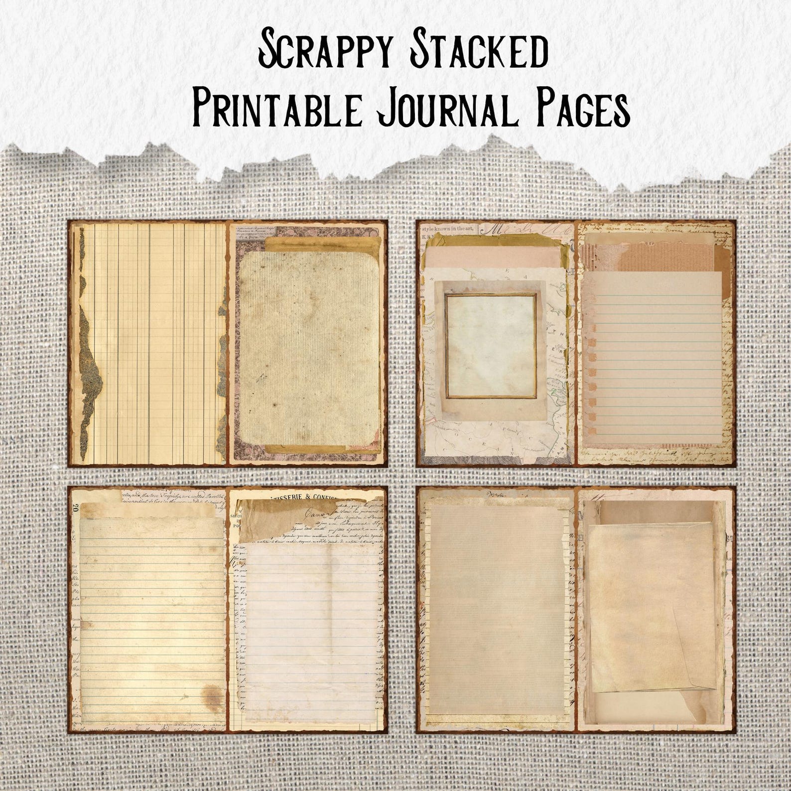 Scrappy Stacked Journal Pages — Layered Vintage Spreads for Junk ...