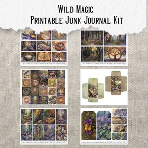 Wild Magic Junk Journal Printable Kit Celtic Digital Download Herbal ...