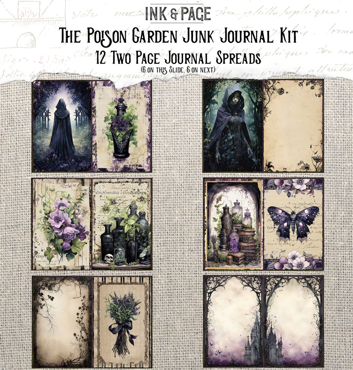 The Poison Garden Junk Journal Printable Kit Gothic Digital Download ...