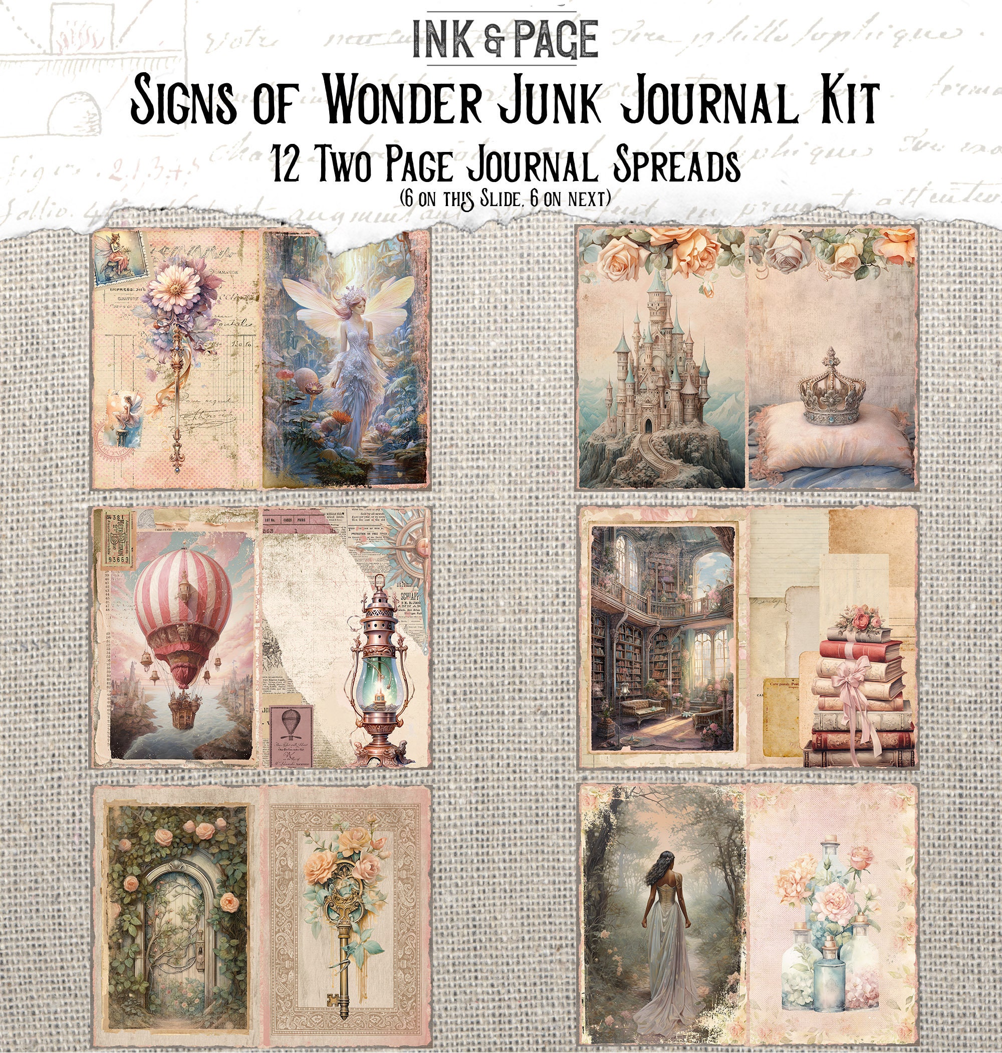 Fantasy Junk Journal Printable Vintage Fairytale Ephemera Digital ...