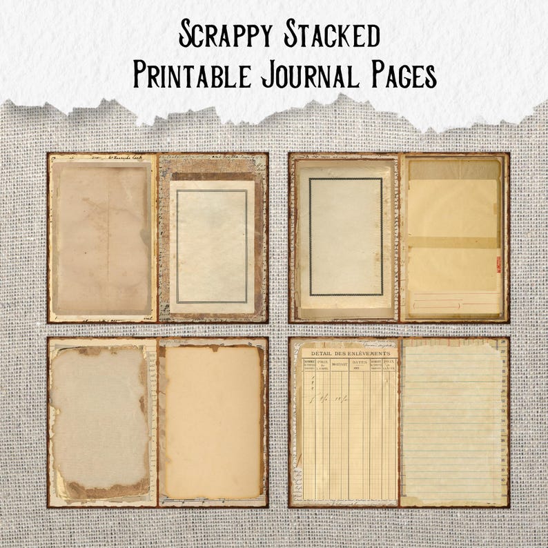 Scrappy Stacked Journal Pages — Layered Vintage Spreads for Junk ...