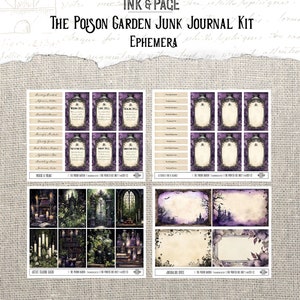 The Poison Garden Junk Journal Printable Kit Gothic Digital Download ...
