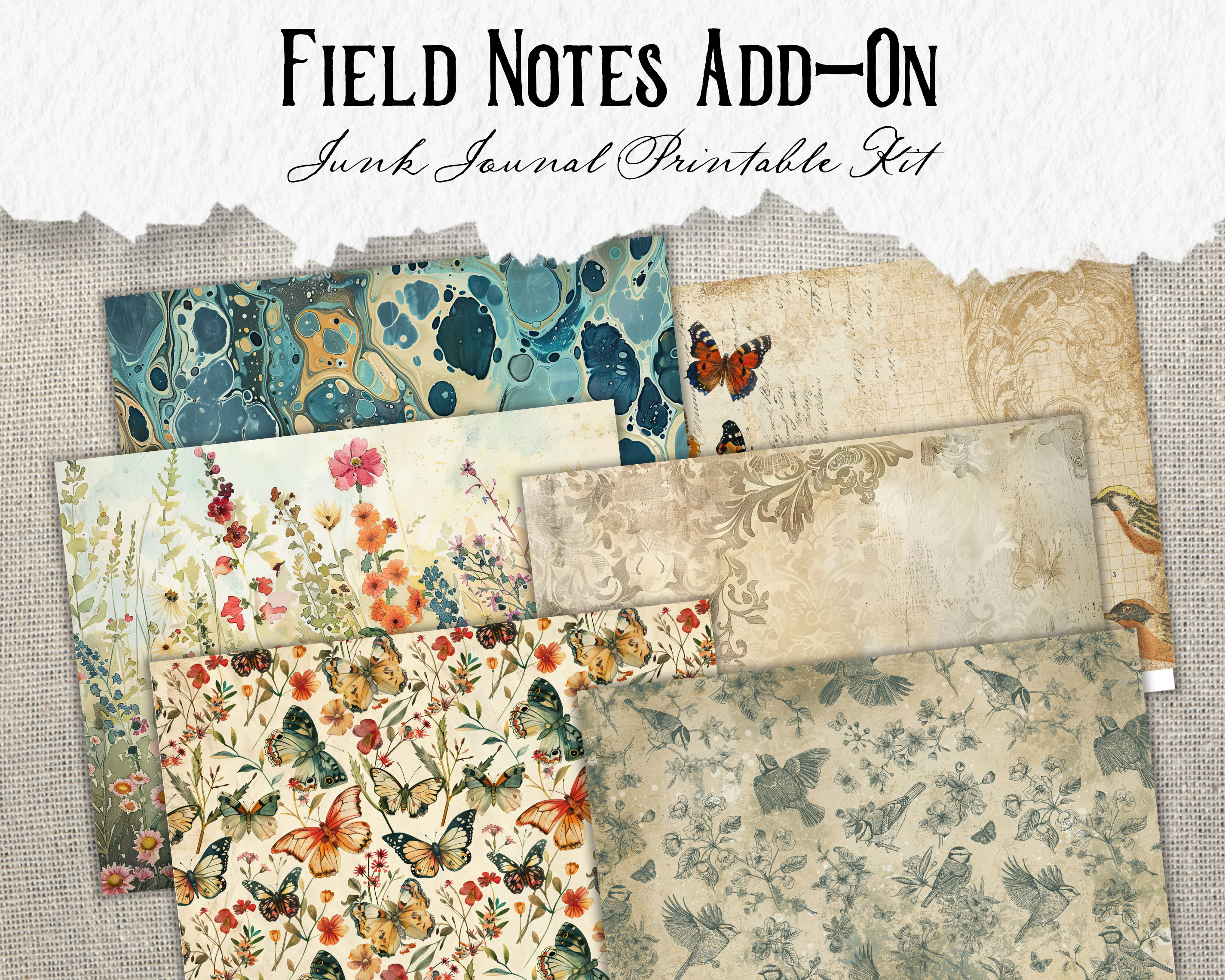 Field Notes Printable Ephemera Add-on Junk Journal Kit Naturalist ...
