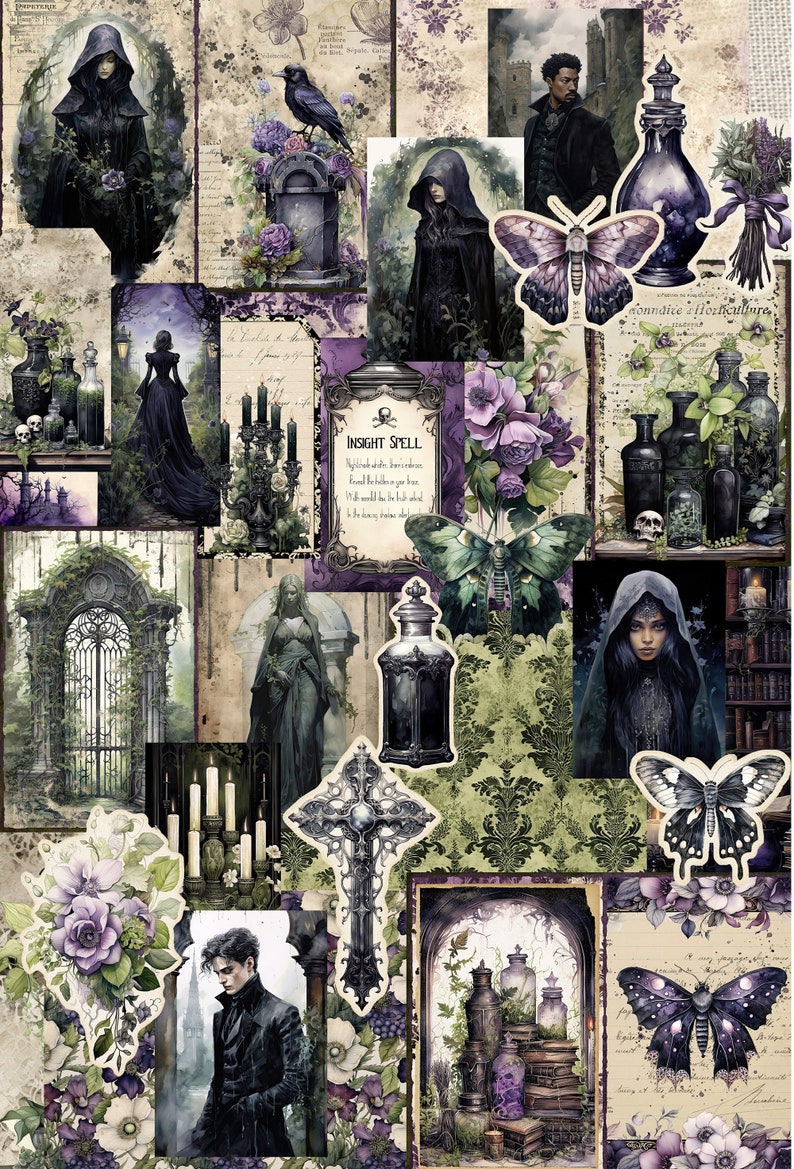 The Poison Garden Junk Journal Printable Kit Gothic Digital Download ...